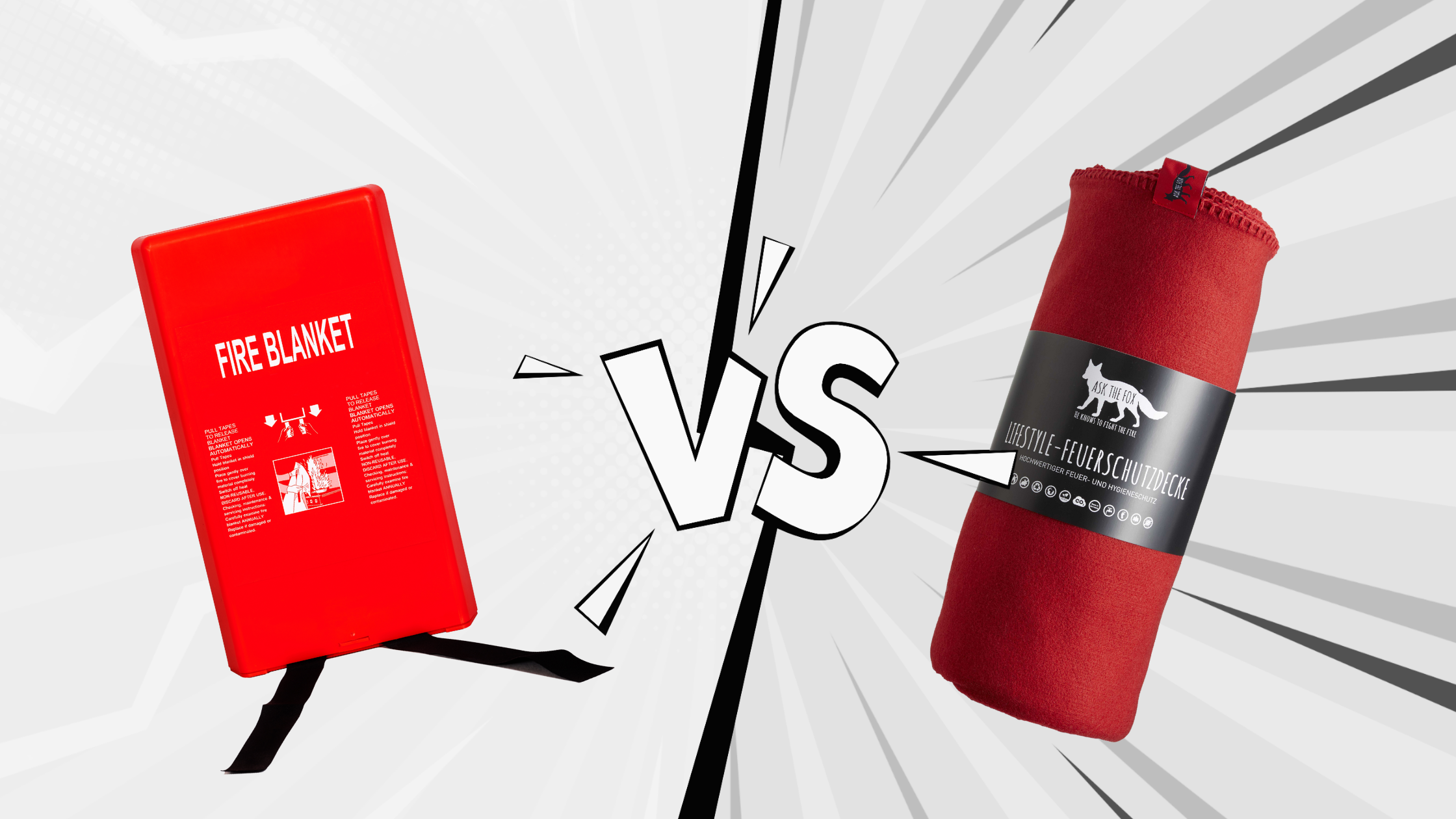 Der Unterschied zwischen einer herkömmlichen Feuerlöschdecke und der ...